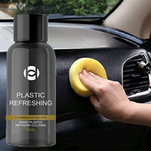 zmalqpti Plastic Revitalizing Coating Agent, 2022 New Car Restorer Cream Quick Restorer, Car Plastic Parts Retreading Agent, Nano Plastic Refreshing Coating, Automotive Interior Cleaning Agent (1pcs)