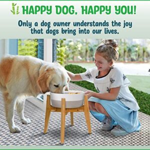 Dog Bowl Stand for Medium to Large Dog Breeds - 12-inch High, Adjustable Width with Locks - Dog Water, Food Dish Compatible - Tip-Over Resistant