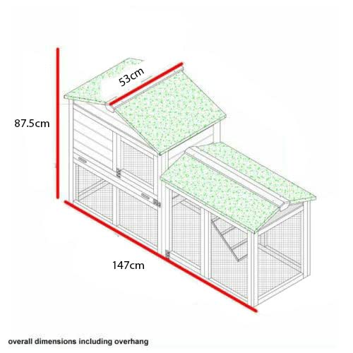 BUNNY BUSINESS Rabbit Hutch Covers Over 20 Types Rabbit Hutches Rabbit Run Cover (Grove-UNI)