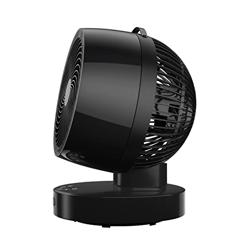 Kapoo Table Fan Air Circulator with Remote, Blade 8", 6 Speeds 4 Wind Modes, Horizontal Vertical Oscillating, Replace Floor Table Tower Fan b06, Black (GS-XXG037)