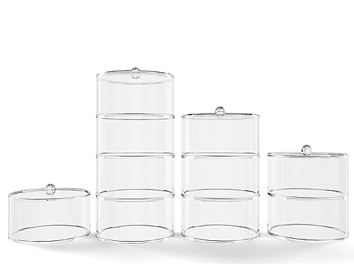 ELYPRO Premium Acrylic Belt Organizer - Sleek, Multi-Functional Storage for Belts, Jewelry, Makeup & Hair Accessories - Transparent, Rotating Drawers, Stackable & Wall-Mountable Design (XL-4)