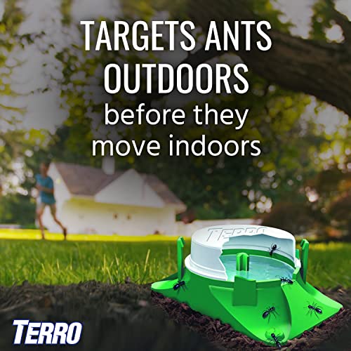 TERRO T1804-6 Outdoor Ready-to-Use Liquid Ant Bait Killer and Trap - Kills Common Household Ants - 4 Bait Stations