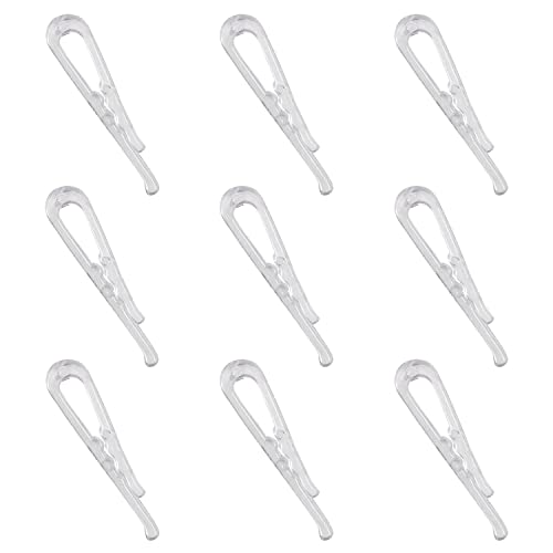 U Shape Shirt Clip ZCZQC 200PCS U Shape Clear Durable Plastic Alligator Clips Garment Clip with Teeth for Ties Socks Pants Shirts U-Shape Clothespins