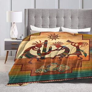 Southwest Native Fleece Blanket for Bed Or Sofa All Season Throw Blankets Anti-Pilling Flannel Ultra-Soft 60"X50"