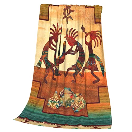 Southwest Native Fleece Blanket for Bed Or Sofa All Season Throw Blankets Anti-Pilling Flannel Ultra-Soft 60"X50"