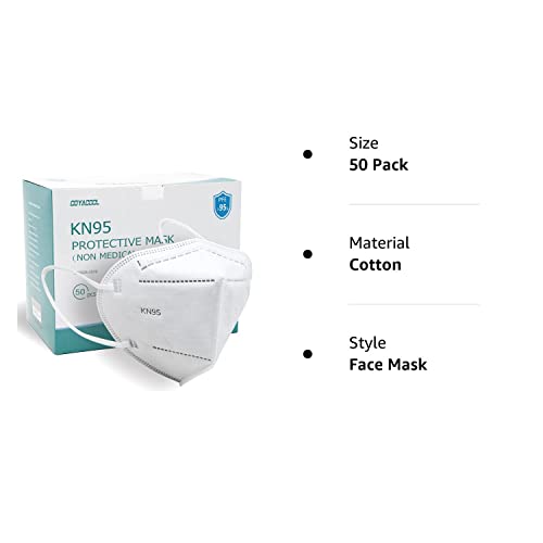 COYACOOL KN95 Mask 20Pcs Face Mask, Individually Packaged 5-Ply Breathable & Comfortable Safety Disposable Face Masks, Filter Efficiency≥95% Protection Against PM2.5,Dust Cup Dust Mask, White