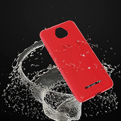 jioeuinly Case Compatible for SCHOK Volt SV55 Phone Case SCHOK SV55216 Case Cover [with Tempered Glass Screen Protector] Red