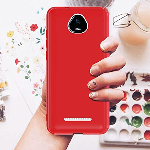 jioeuinly Case Compatible for SCHOK Volt SV55 Phone Case SCHOK SV55216 Case Cover [with Tempered Glass Screen Protector] Red