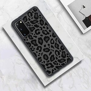 KANGHAR Case Compatible with Galaxy S20,Black Leopard Design,Tire Texture Non-Slip + Shockproof Rugged TPU Protective Case for Samsung Galaxy S20 6.2 Inch-Leopard Pattern