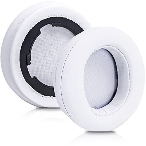 Ear Pads Compatible with WaveSound 3 Headphones, Protein Leather/Memory Foam Ear Cushions (White)