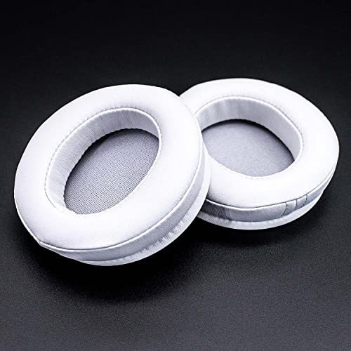 Ear Pads Compatible with WaveSound 3 Headphones, Protein Leather/Memory Foam Ear Cushions (White)