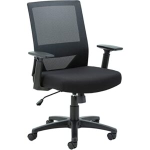 lorell mid back office chair, black