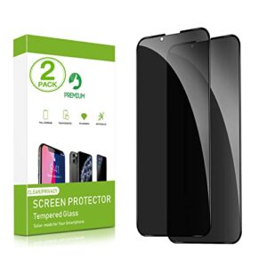 uminy privacy screen protector for iphone 13 pro max 6.7", anti spy 9h tempered glass, edge to edge full cover screen protector 2 pack