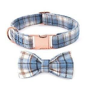 dog collar for small medium large dogs & cats, summer popular dog collar with personalized print for girl & boy dogs adjustable puppy bow tie collar attachment with golden metal buckle