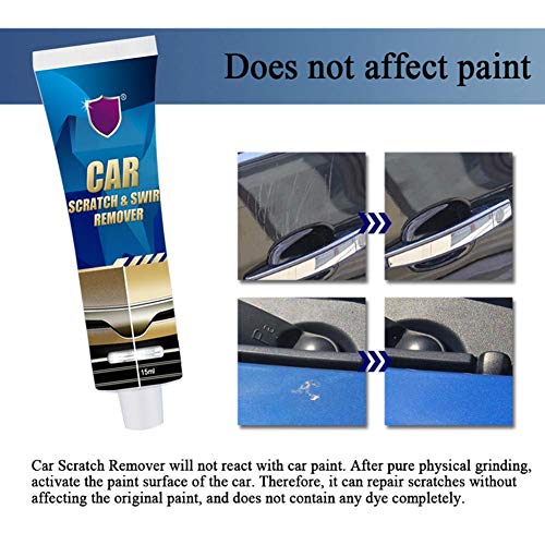 Car Scratch Remover Car Repair Polishing Scratch Removal Wax Scratch Repair Kit with Sponge 15ml, One-size