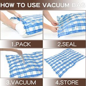 26 Space Saver Vacuum Storage Bags for Clothes, Airtight Vacuum Sealed Space Saver Bags for Blankets and Comforters (26 Pack)