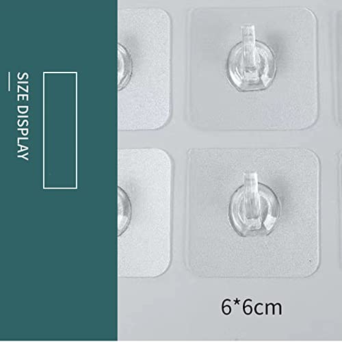 Dsisskai 20PCS Adhesive Wall Hooks Shower Razor Holder,Seamless Transparent Adhesive Hooks,Waterproof and Oilproof,Wall Hooks for Hanging Keys Coats Hats Bags Ceiling Office Outdoors (white)