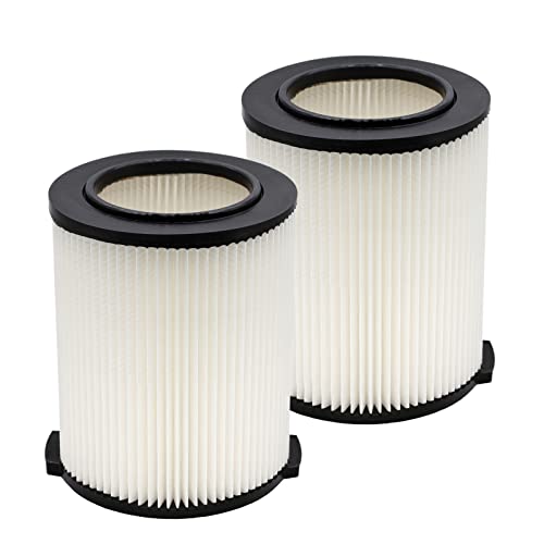 IOYIJOI 2 Pack Standard Wet/dry Vac Filter Vf4000 Compatible with RIDGID Vacs 5-20 Gallons Vacuum Cleaner, Replacement Vf4000 filter