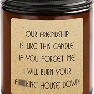 UENOW Lavender Scented Candles, Best Gifts for Friends, Friendship Gifts for Women Men, Gag Gifts for Her Him, Going Away Gifts on Graduation, Funny Saying Candle for Birthday Christmas Thanksgiving