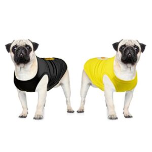 2 Pack Dog Shirt Medium for Dog Boy Girl Puppy Clothes Summer Shirt Cotton Soft Breathable Male Female Pet Outfits Cat Clothing Flowers Vest Funny Dog Cat Apparel Dachshund Yorkie French Bulldog