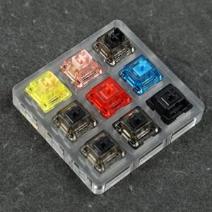 NC 9 Keys Gateron Ink Series Switch Tester Silent Ink Box Ink Oil King JWK Smoky Black Switches Shaft Testing Tool Switch Tester