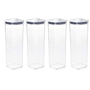 OXO Good Grips POP Container - Airtight Food Storage - 2.3 Qt Square (Set of 4) for Spaghetti and More