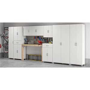 Pemberly Row Transitional Storage Cabinet with Drawer in White