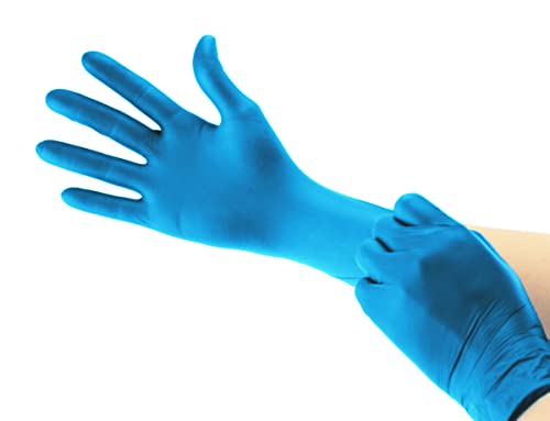 Cranberry USA CR3276 RevoSoft Nitrile Powder Free Exam Gloves, Disposable, 2.8 mil, Blue, Small (Pack of 300)