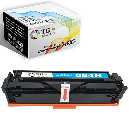 (1-Pack) TG Imaging Compatible 054H Toner Cartridge 054C 054HC (1xCyan) for use in Color ImageCLASS LBP620C LBF622Cdw MF640C MF641Cw Toner Printer