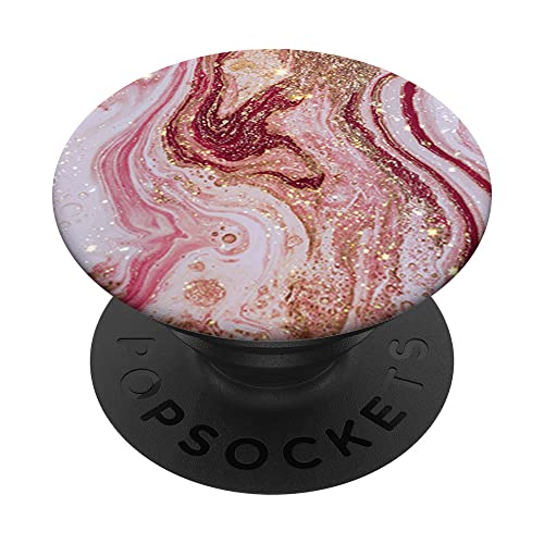 Marble-Like Red White-Gold PopSockets Swappable PopGrip