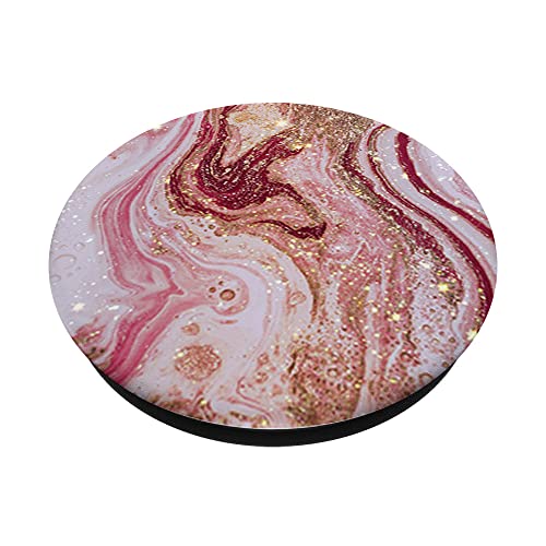 Marble-Like Red White-Gold PopSockets Swappable PopGrip