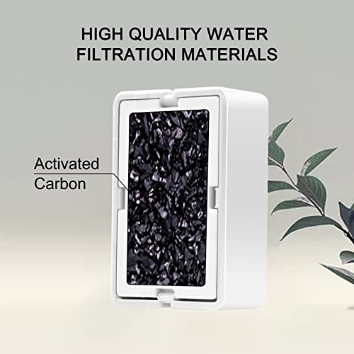 Cat Water Fountain Filters, Petilog 8 Carbon Filters& 2 Foams Filters with Holders, Pet Water Fountain Filters