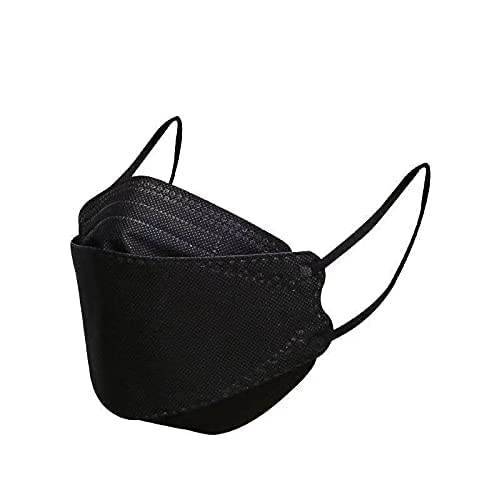 50/100Pcs Black KF94 Face Mask ,4-Ply Layer Filtеr Face Mask for Men & Women Protective (Black 50pcs)