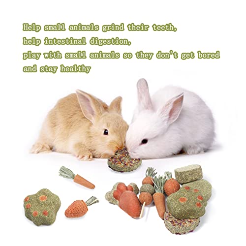 X-pet Rabbit Treats Guinea Pig Toys and Treats Bunny Chew Toys, Chinchilla Molar Toys, Timothy Hay Carrot Suitable for Guinea Pig, Hamster Chinchilla Rabbit Teeth Grinding and Chews