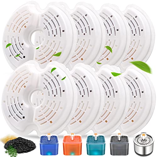 8 Pack Cat Fountain Filters, Petilog Cat Water Fountain Filters, Pet Fountain Filter Replacment