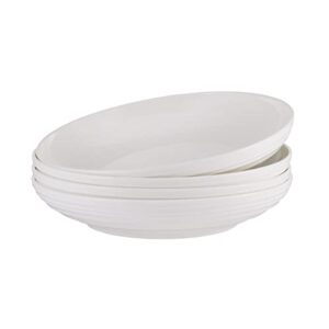 mikasa ciara chip resistant set of 4 pasta bowls set,  8-inch,white