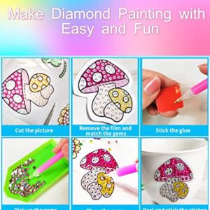 Svance 5D Diamond Art for Kids - 30Pcs Mermaid Diamond Painting Stickers Gem Art Diamond Painting Kits Diamond Paint by Numbers Arts and Crafts for Girls Ages 6-8-12