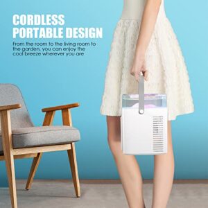 Portable Air Conditioners Fan with 2 Timers, Portable Air Conditioner, 25 OZ Evaporative Air Cooler, 3 Speeds Personal Space Cooler Humidifier, Small Portable AC Desk Spray Fan for Home Office Room