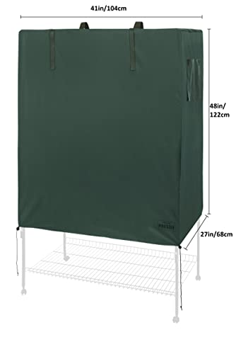 FRANK PRESSIE XL Durable Bird Cage Cover Waterproof Breathable Thick Blackout for Large Birdcage Good Night for Parrots Parakeets with Seed Catcher Included, Dark Green