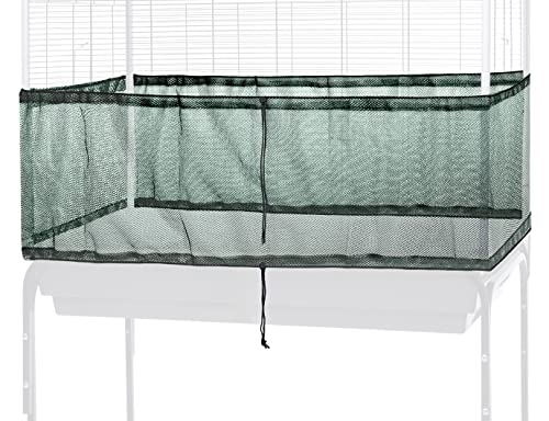 FRANK PRESSIE XL Durable Bird Cage Cover Waterproof Breathable Thick Blackout for Large Birdcage Good Night for Parrots Parakeets with Seed Catcher Included, Dark Green