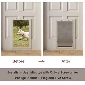 Large Dog Door Replacement Flaps with Screws, Compatible with PetSafe Freedom Doggie Doors PAC11-11039, 10 1/8" X 16 7/8", Flexible, Durable, BPA-Free, Weather Resistant Materials Cat Pet Door