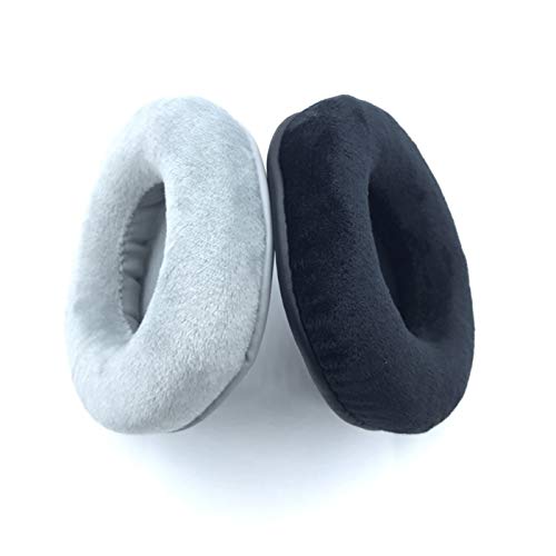 schicj133mm 1 Pair Ductile Comfortable Velour Earpad Cover Replacing Headset Black 65mm