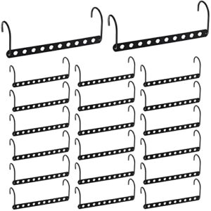 essentials for college students girls closet organizers and storage dorm room metal closet organizer for closet organizer clothing hanger organizer hook design (black,20 pieces)