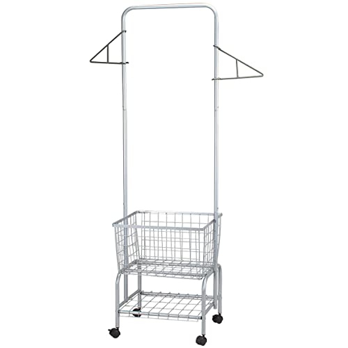 Laundry Cart with Hanging Rack