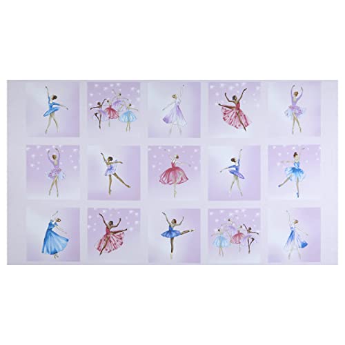 Henry Glass & Co. Henry Glass Prima Ballerina Blocks 24'' Panel Pink Fabric