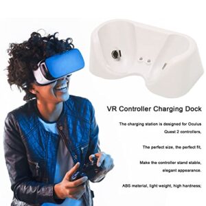 070 Magnetic Charging Station Set for Oculus Quest 2, VR Controller Charging Dock with 2 Rechargeable Batteries, VR Controller Charger Stand, Virtual Reality Accessories