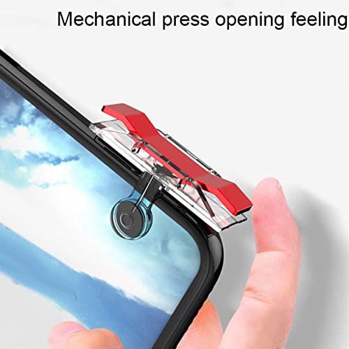 Mobile Phone Gaming Trigger,Mobile Phone Gaming Trigger 1 Pair Gamepad for Button Handle for L1R1 Shooter Controllers Keypads Grip for Phone - Red