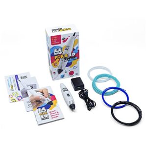 PIKA3D Super 3D Printing Pen - Includes 3D Pen, 4 Colors of PLA Filament Refill with Stencil Guide and User Manual