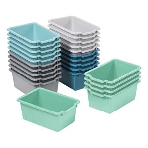 ecr4kids scoop front storage bins, multipurpose organization, contemporary, 25-piece