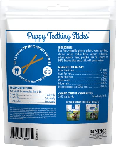 N-Bone Puppy Teething Sticks Pumpkin Flavor, 3.74-oz Bag